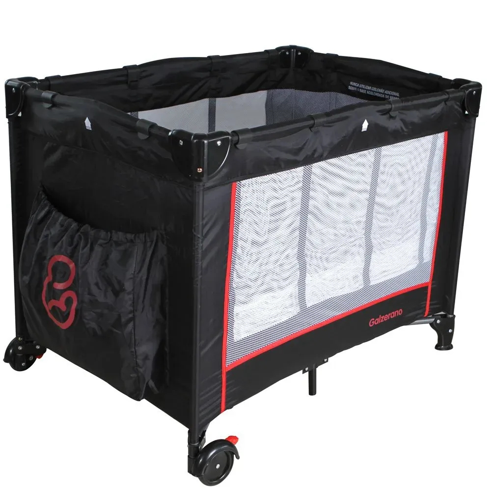 Berço Portátil - Galzerano (Preto) - Mommy2Go