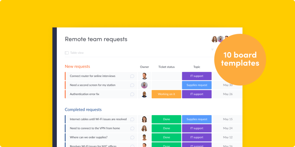 WFH: 10 Templates to Get Your Team Ready During COVID-19 | monday.com