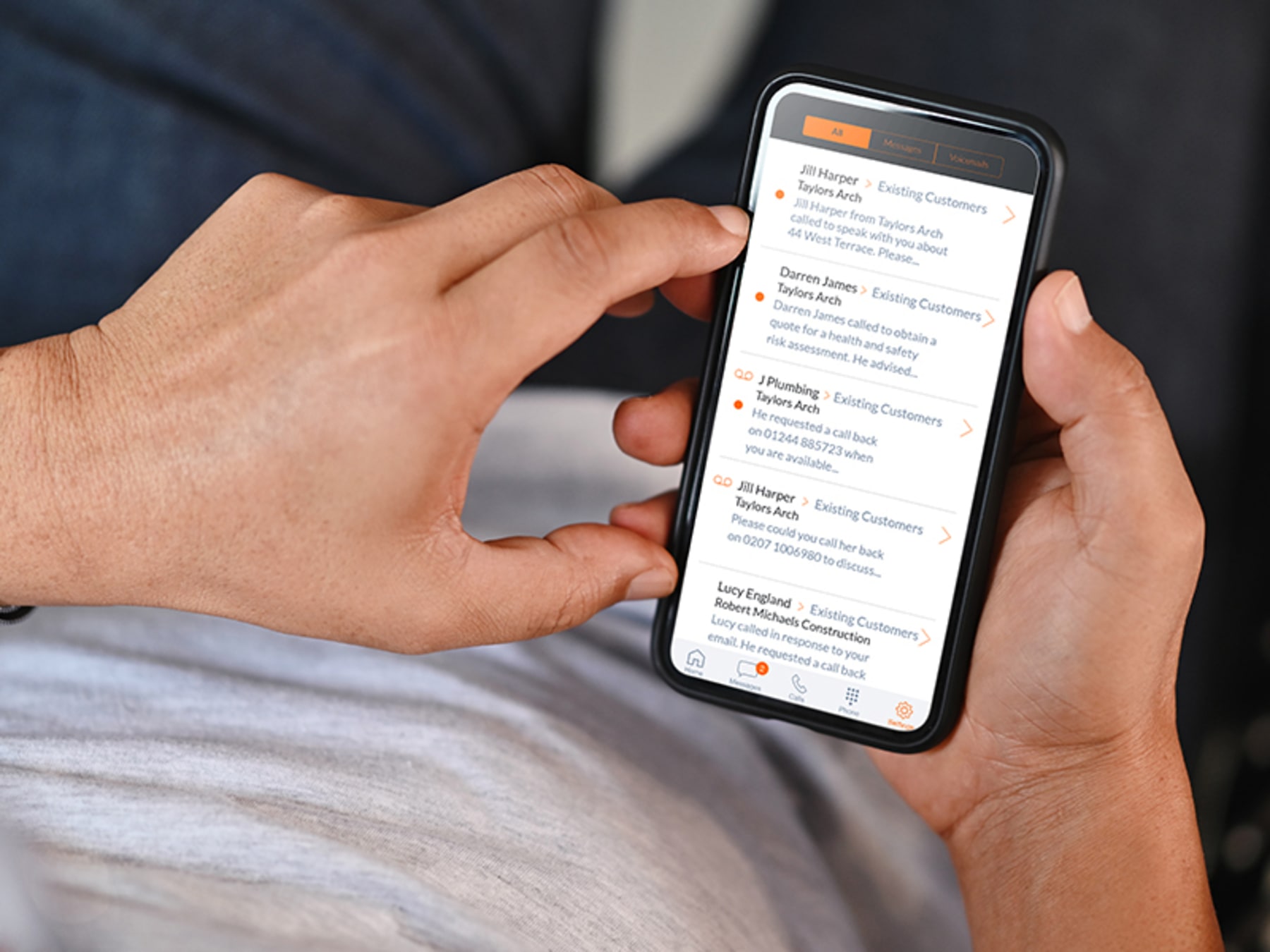 Managing your calls and messages using the Pocket Phone System app ...