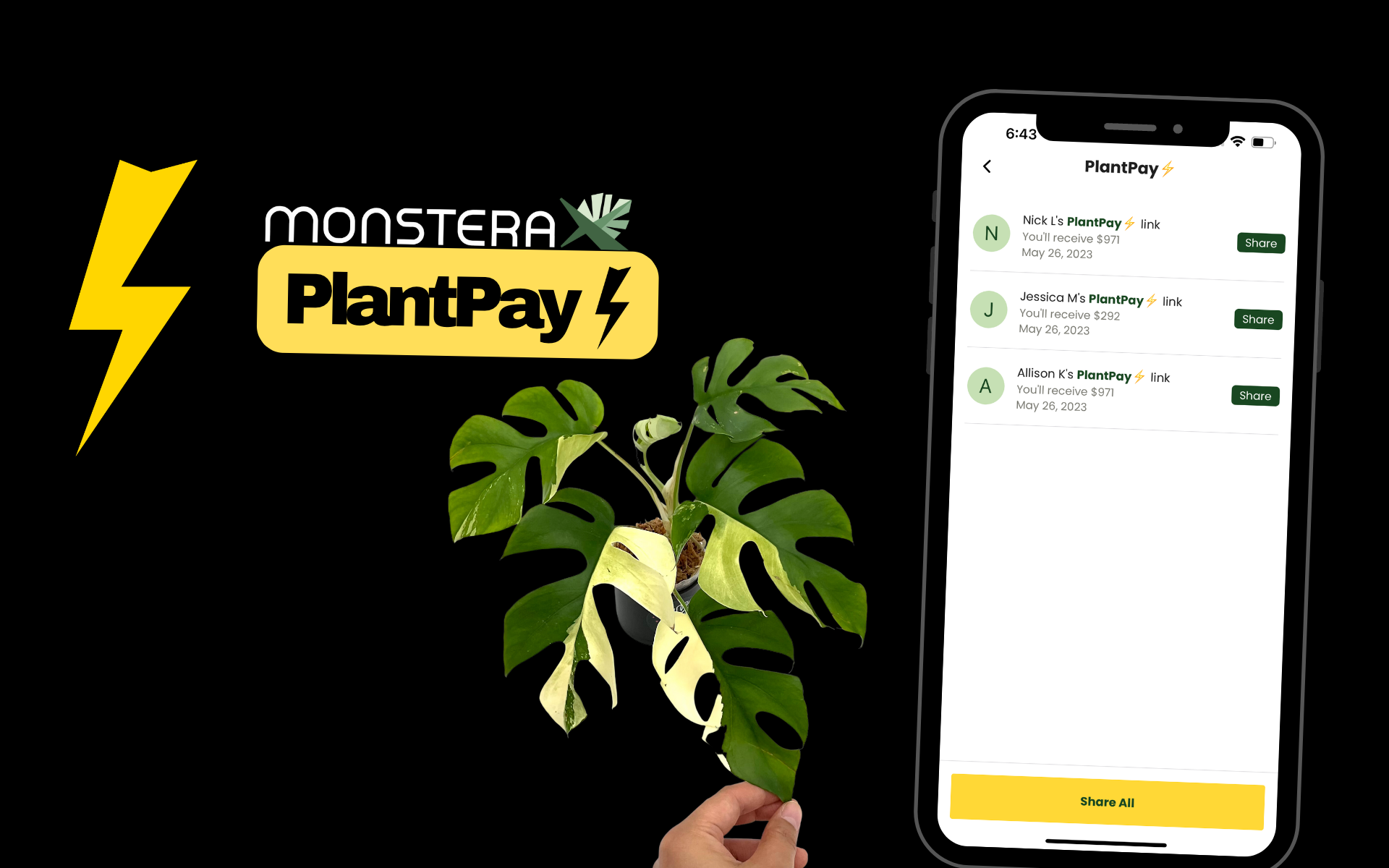 PlantPay⚡️: Fastest way to invoice Facebook Purges, IG lives & more ...