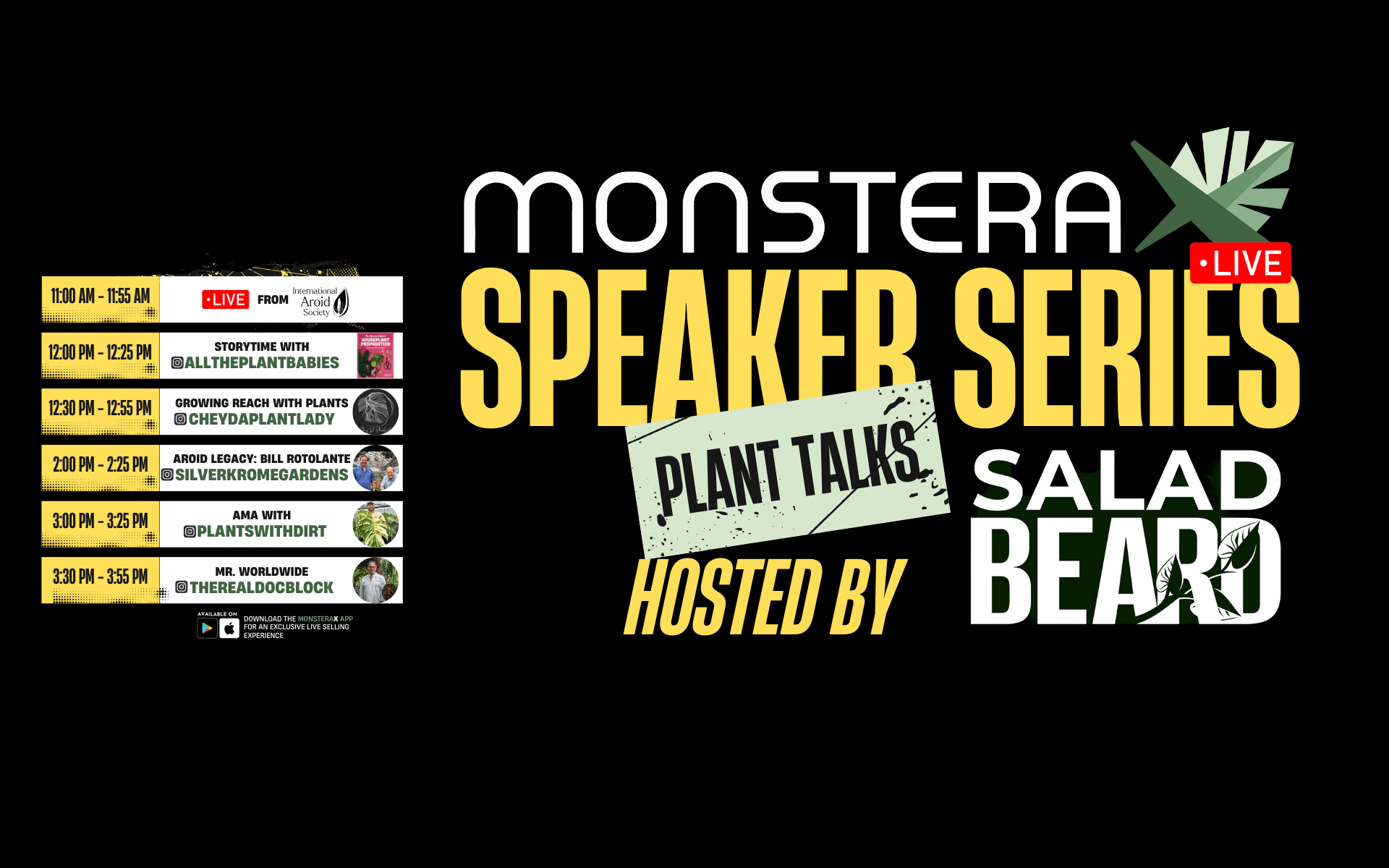 TUNE IN NOW. Speaker Series LIVE from IAS | MonsteraX