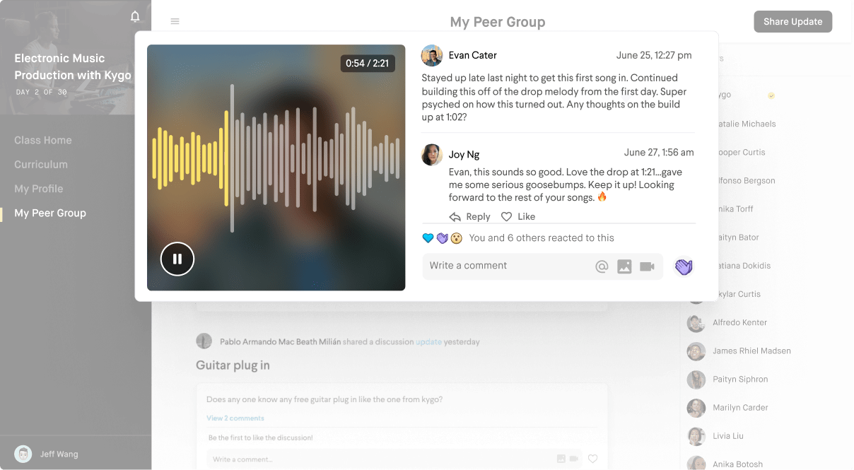 Share work, give feedback and connect with 25 other producers taking ...