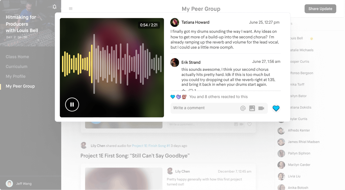 Share work, give feedback and connect with 25 other producers taking ...