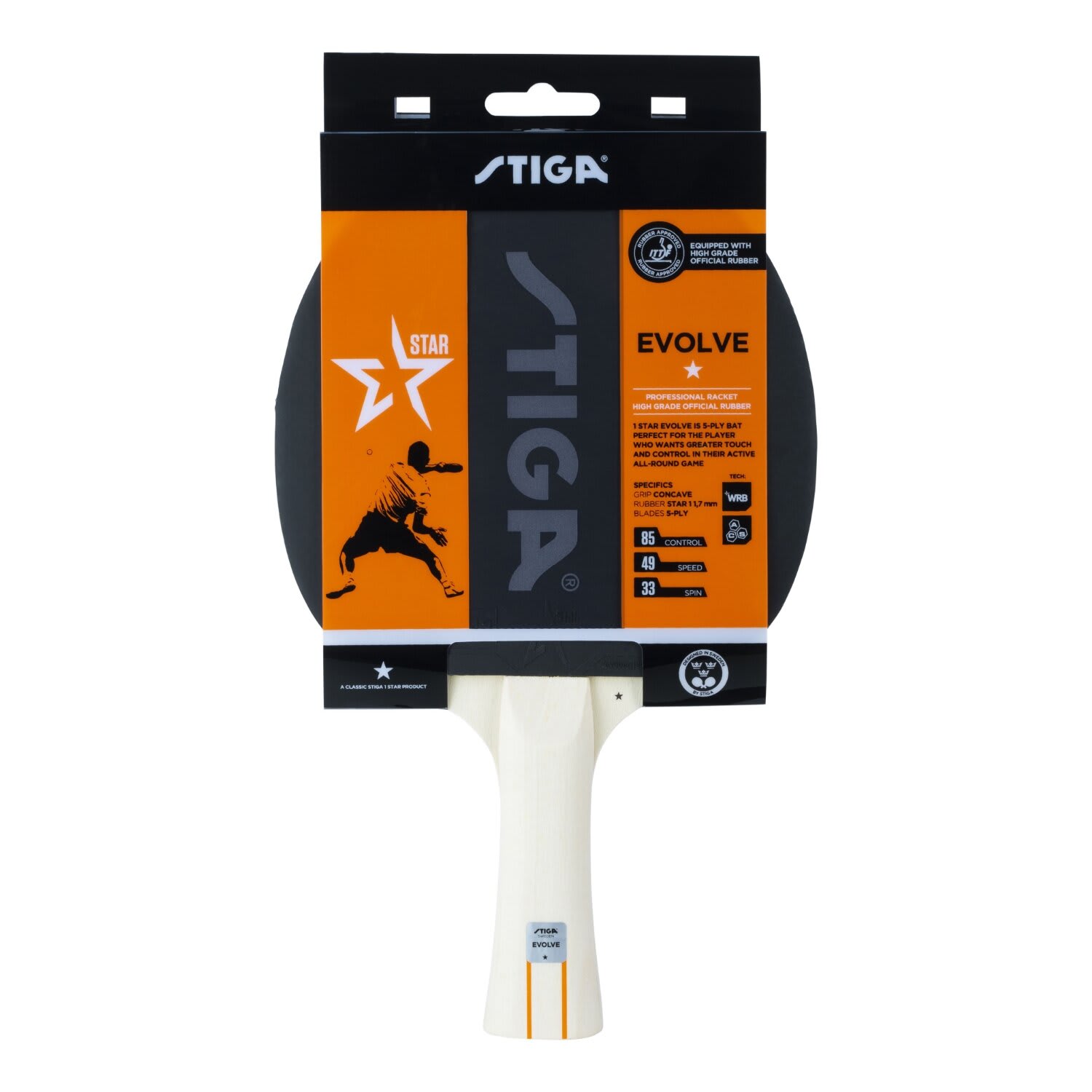 Stiga Evolve 1 Star Table Tennis Bat | Sportsmans Warehouse