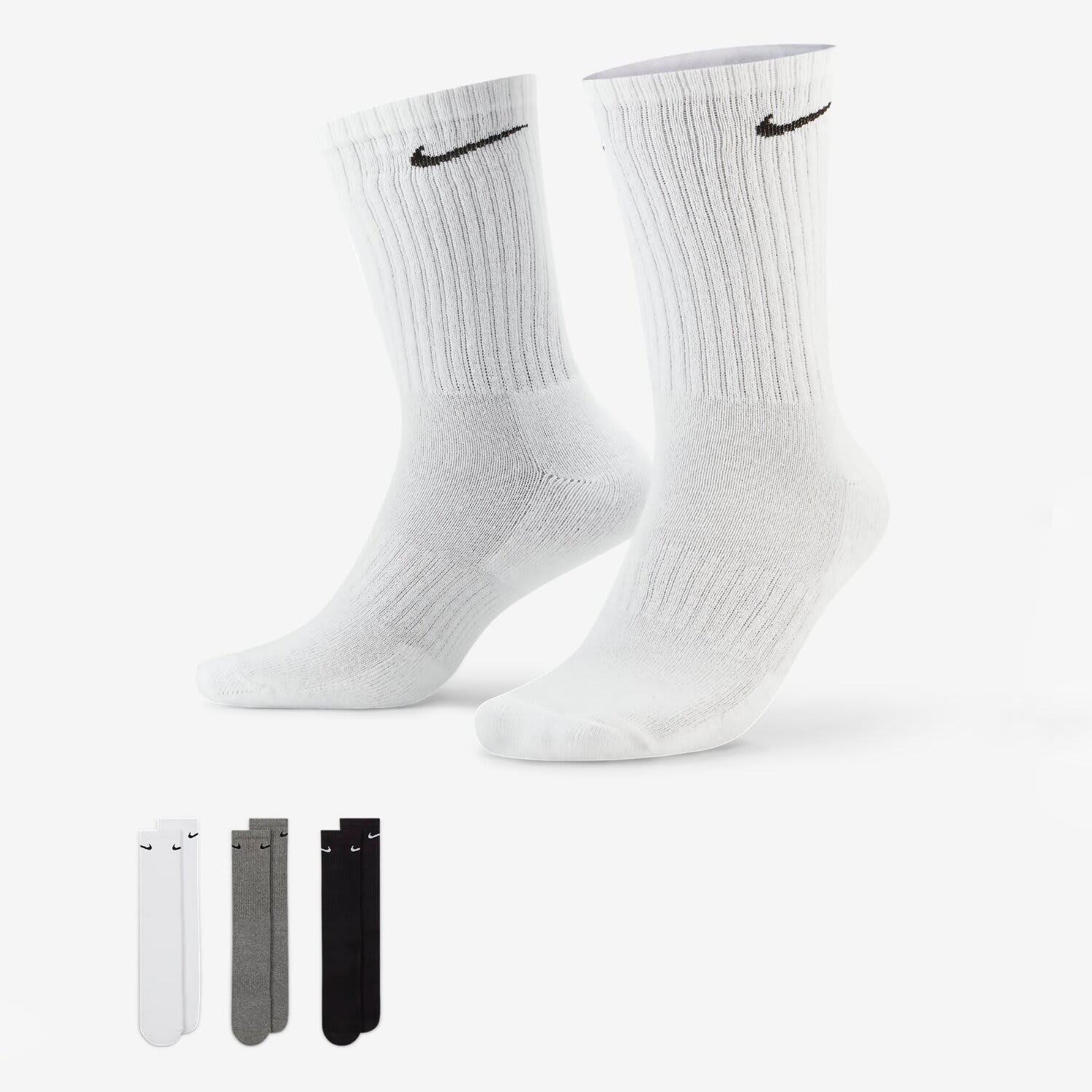 Nike Everyday Cushioned Crew 3-Pack Multicolour Socks | by Nike | Price ...