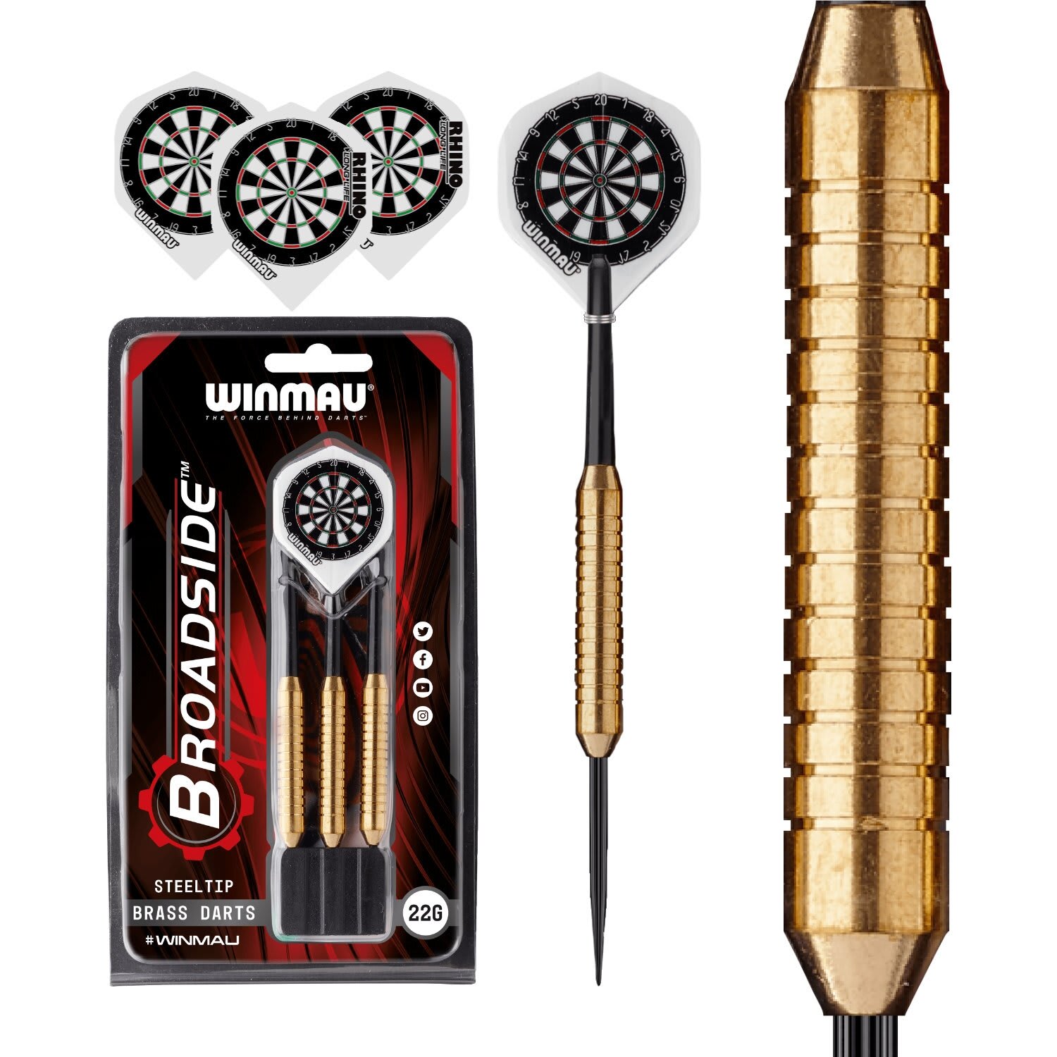 Winmau Brass Broadside Darts | Sportsmans Warehouse