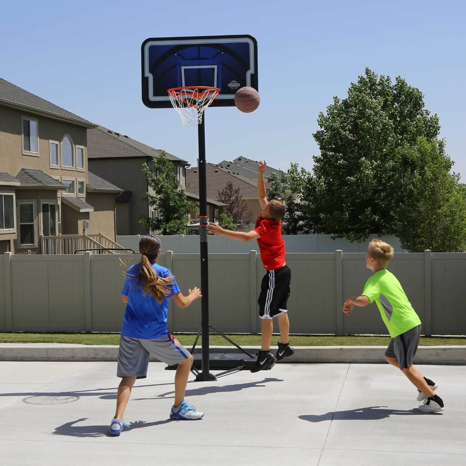 Lifetime 44" Basketball Backboard, Pole & Base | Sportsmans Warehouse