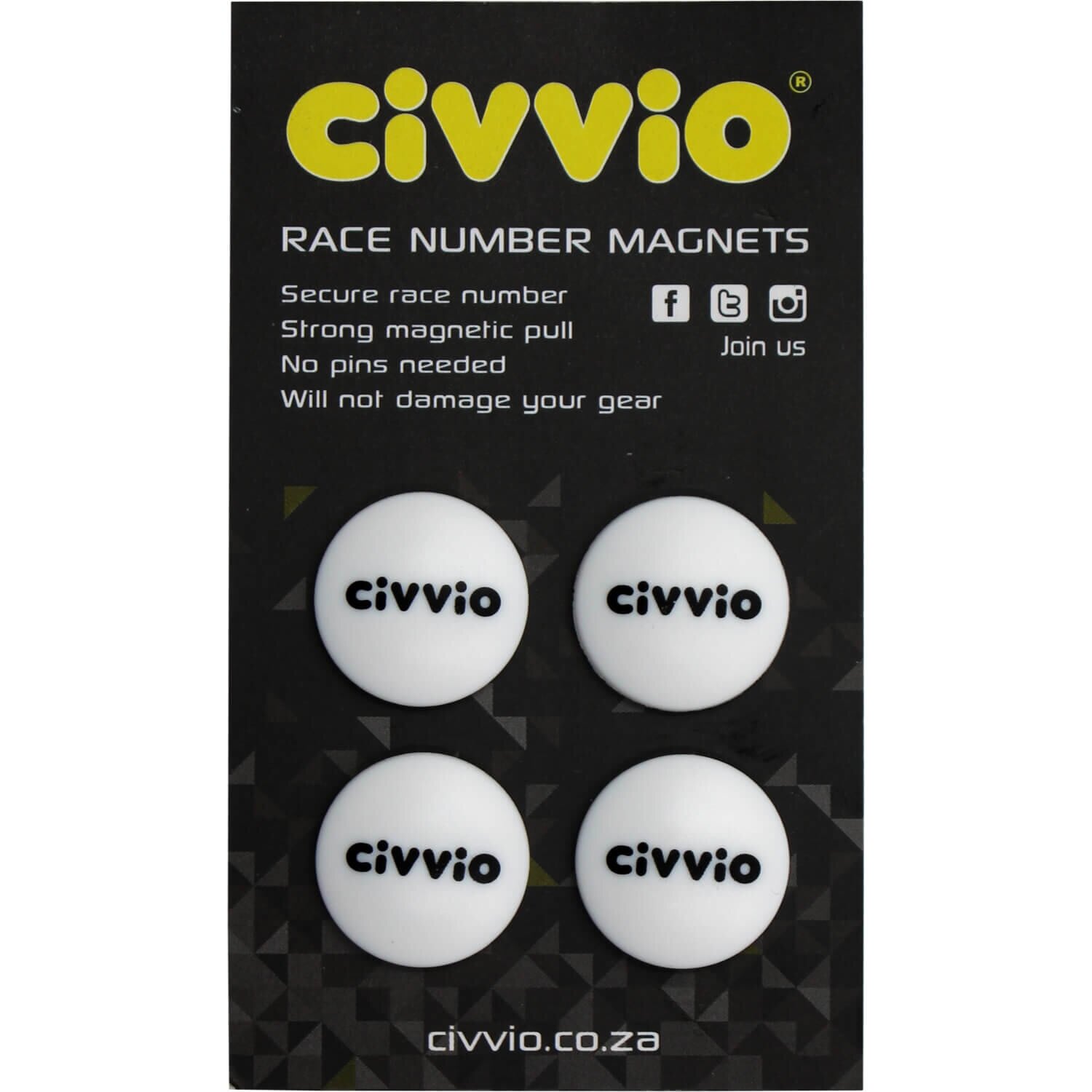 Civvio Race Number Magnets | Sportsmans Warehouse