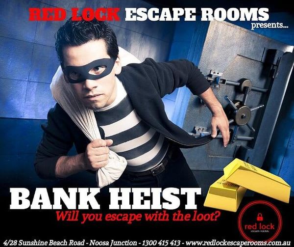 Bank Heist Escape Room | Red Lock Noosa Junction