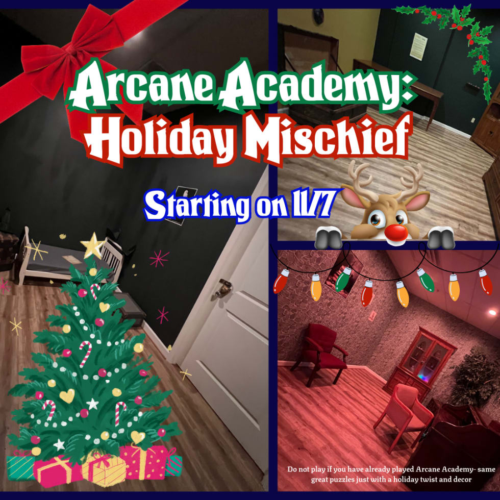 Arcane Academy: Holiday Mischief Escape Room | Worlds Away Escape
