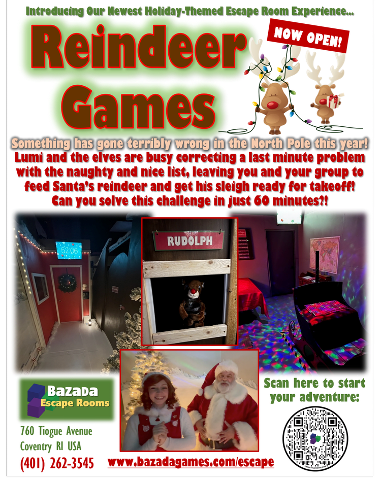 Reindeer Games Escape Room | Bazada Games
