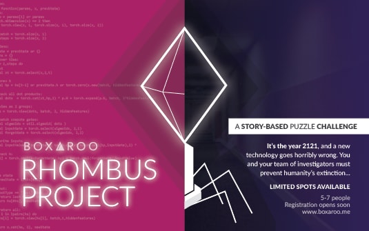 Rhombus Project Escape Room | Boxaroo