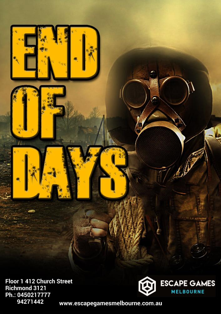 End of Days Escape Room | Escape Games Melbourne - Escape Room Melbourne