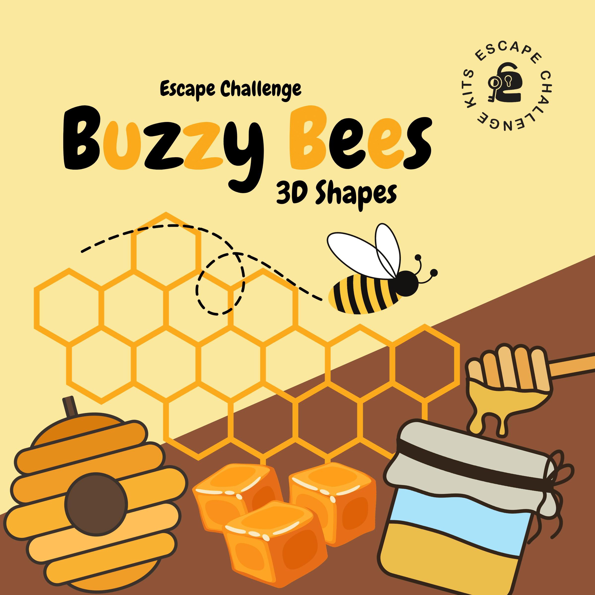 Buzzy Bees 3D Shapes | Escape Challenge Kits