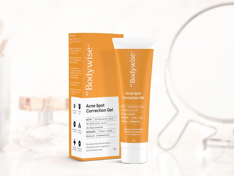 Acne Spot Correction Gel | With BHA, AHA, Niacinamide Acid & More | Be ...
