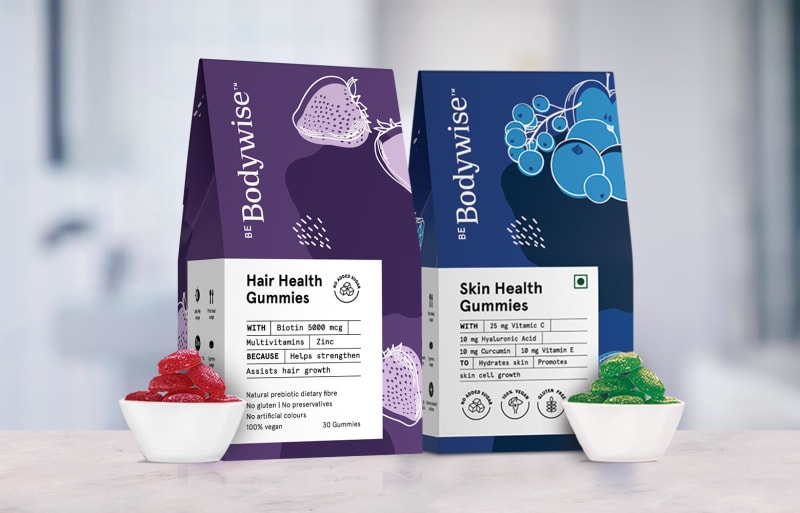 Hair & Skin Health Gummies | For Hair Growth & Glowing Skin | Bodywise