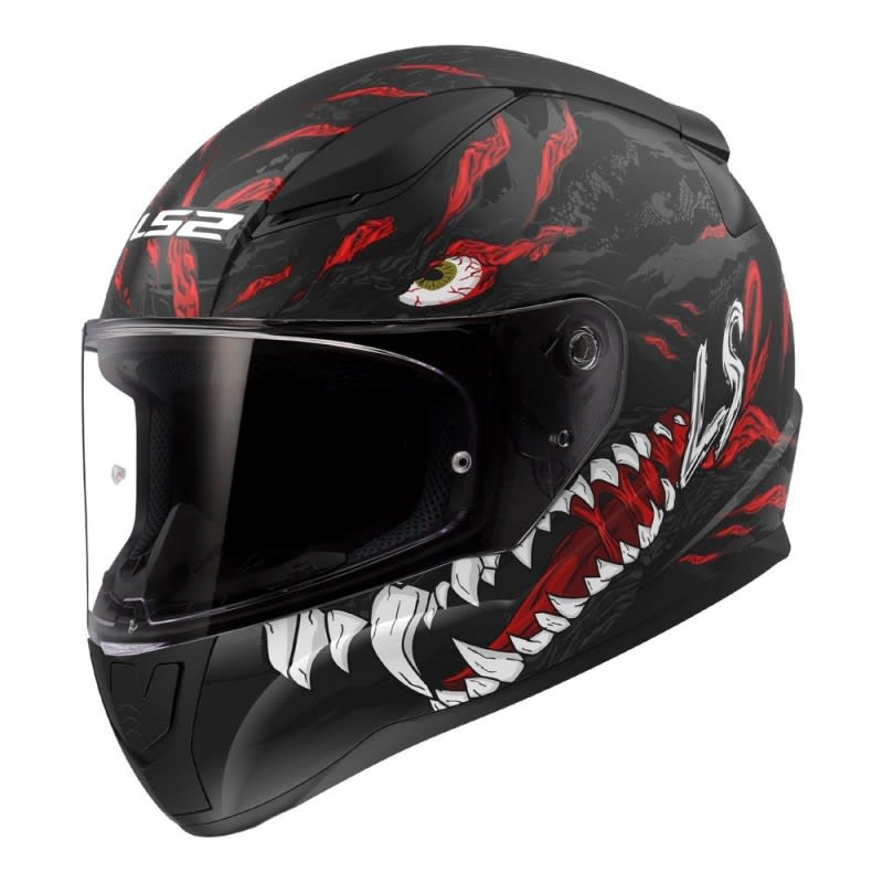 LS2 FF353 Rapid II Helmet Kaiju Matte Black/Red/White * Motorcycles R Us