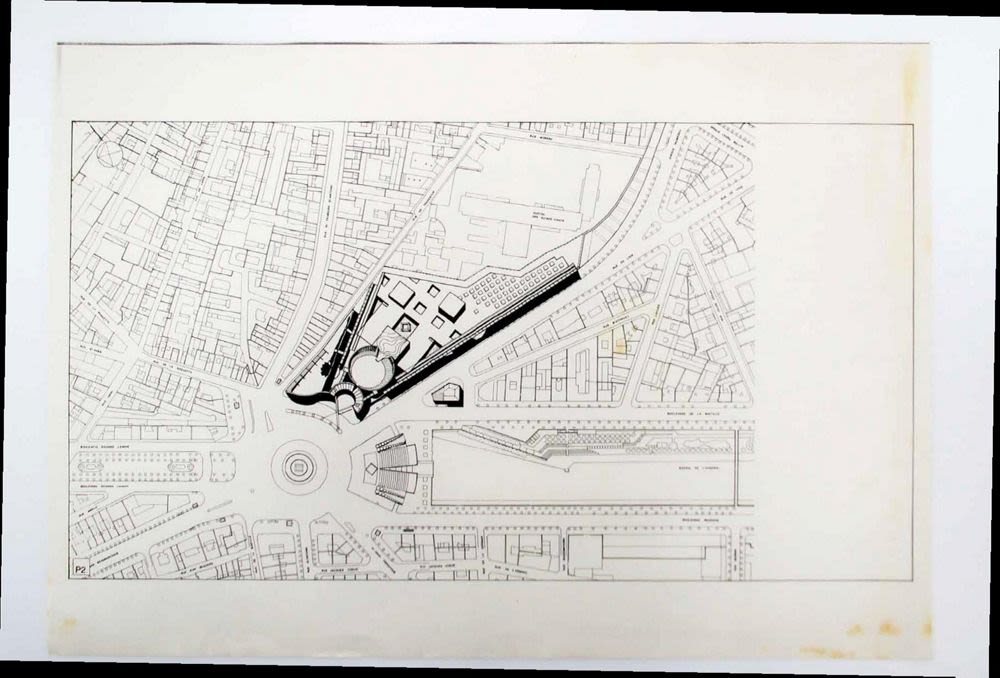 Site plan, international competition for the Bastille Opera House ...