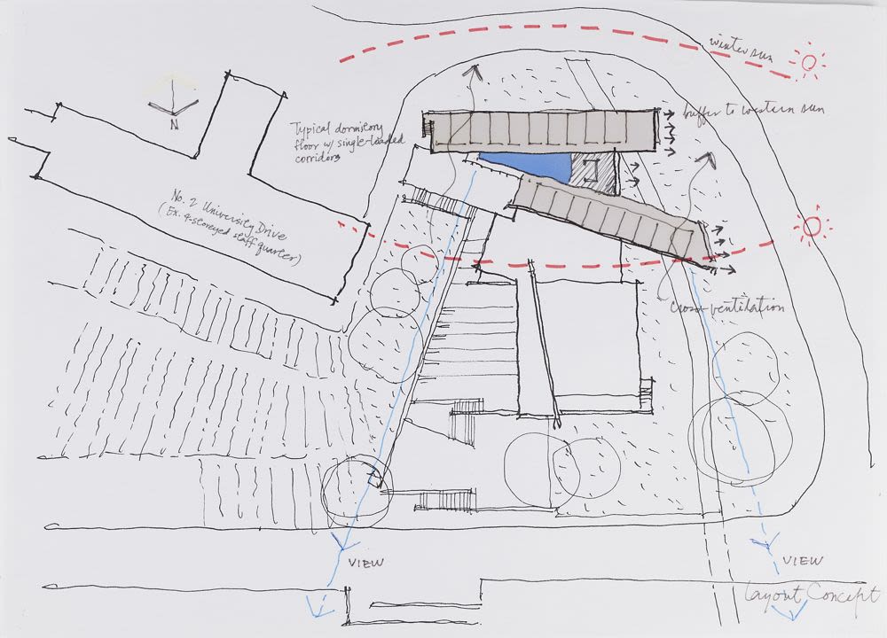 Layout concept plans, Graduate House (1994–1998), The University of ...