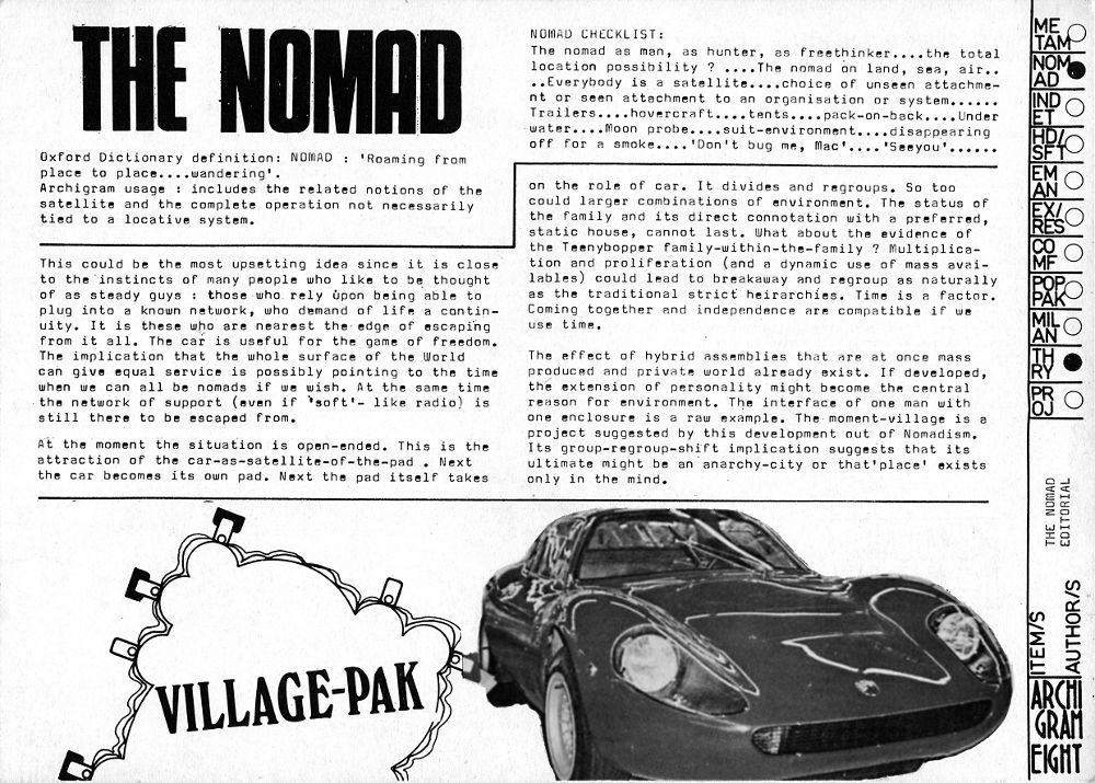 Magazine, pages 19 and 20, Archigram 8 (1968) - Archigram | Objects | M+