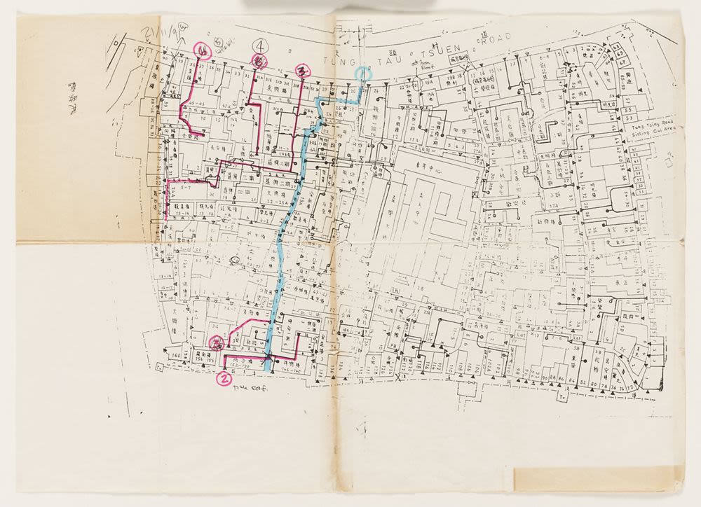Route map, Kowloon Walled City research project, showing routes 1-5 (21 ...