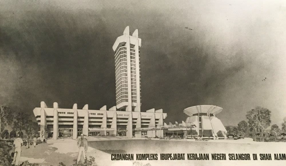 Photograph, rendering, proposed Selangor state government headquarters ...
