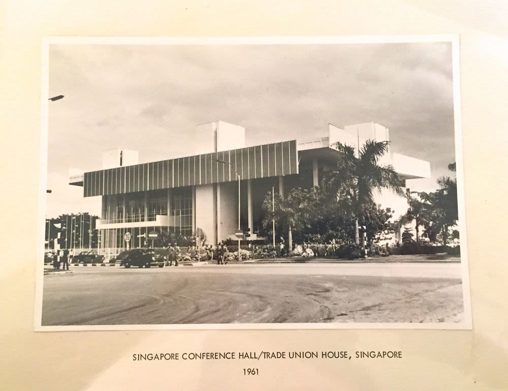 Exterior photographs, Singapore Conference Hall and Trade Union House ...