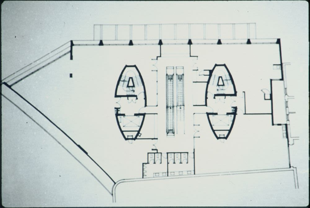 Slides, plans and sections, Peak Tower (1967–1972), Hong Kong ([1967 ...