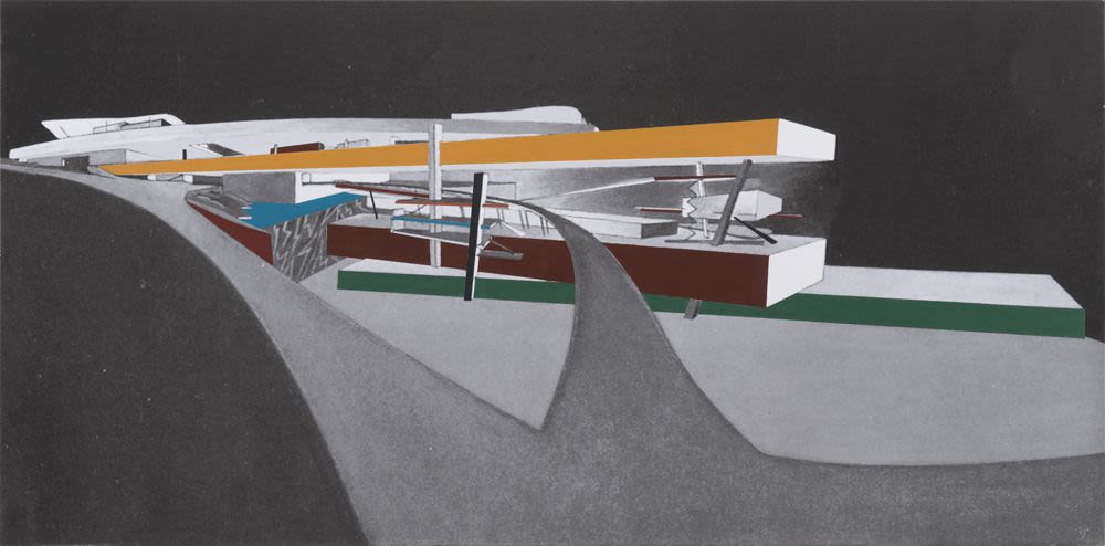 Approach by ramp, night view, the Peak project, Hong Kong (1983 Competition) (1983/2012) - Zaha ...