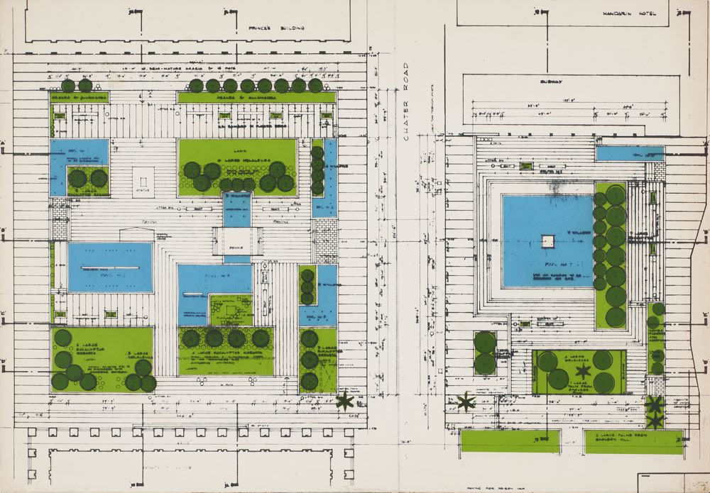Site plan, Statue Square (1965–1966), Hong Kong (1966) - Alan Fitch, W ...