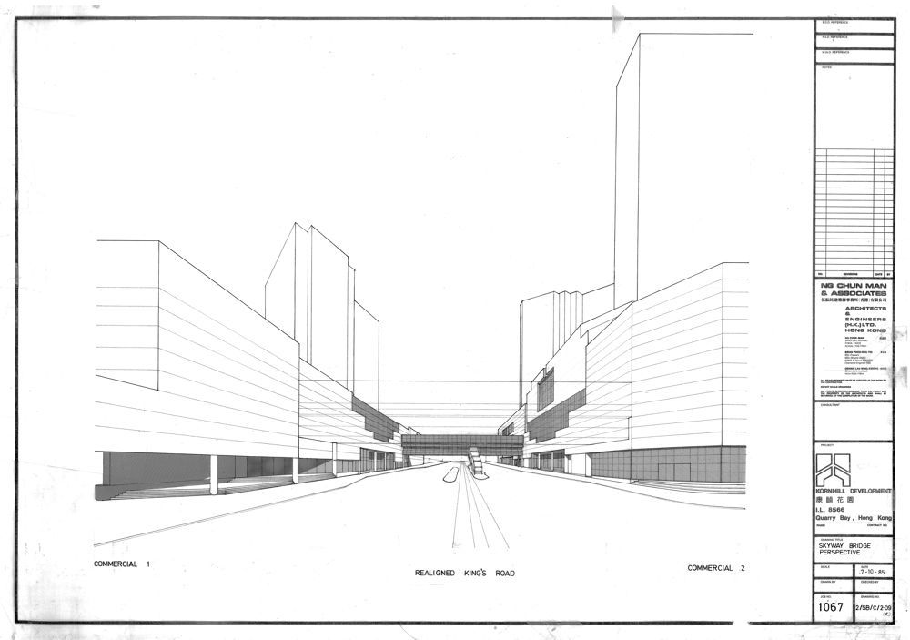 Skyway bridge perspective, Commercial 1, Kornhill Development (1980 ...