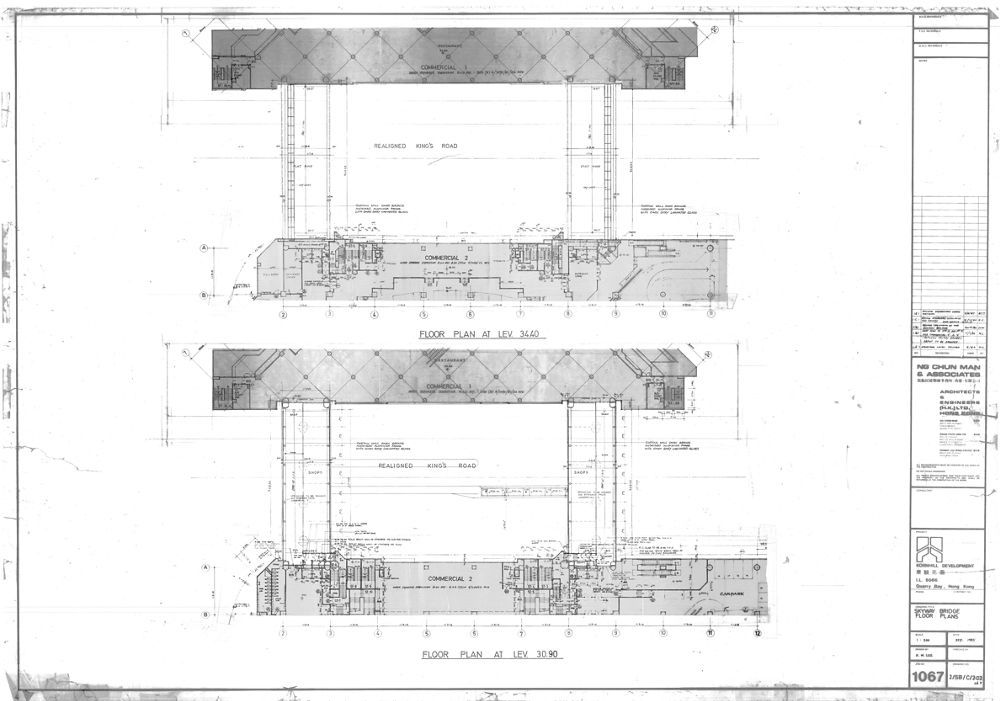 Skyway bridge floor plans, Commerical 1, Kornhill Development (1980 ...