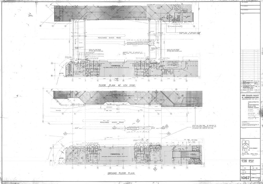 Skyway bridge floor plans, Commerical 1, Kornhill Development (1980 ...