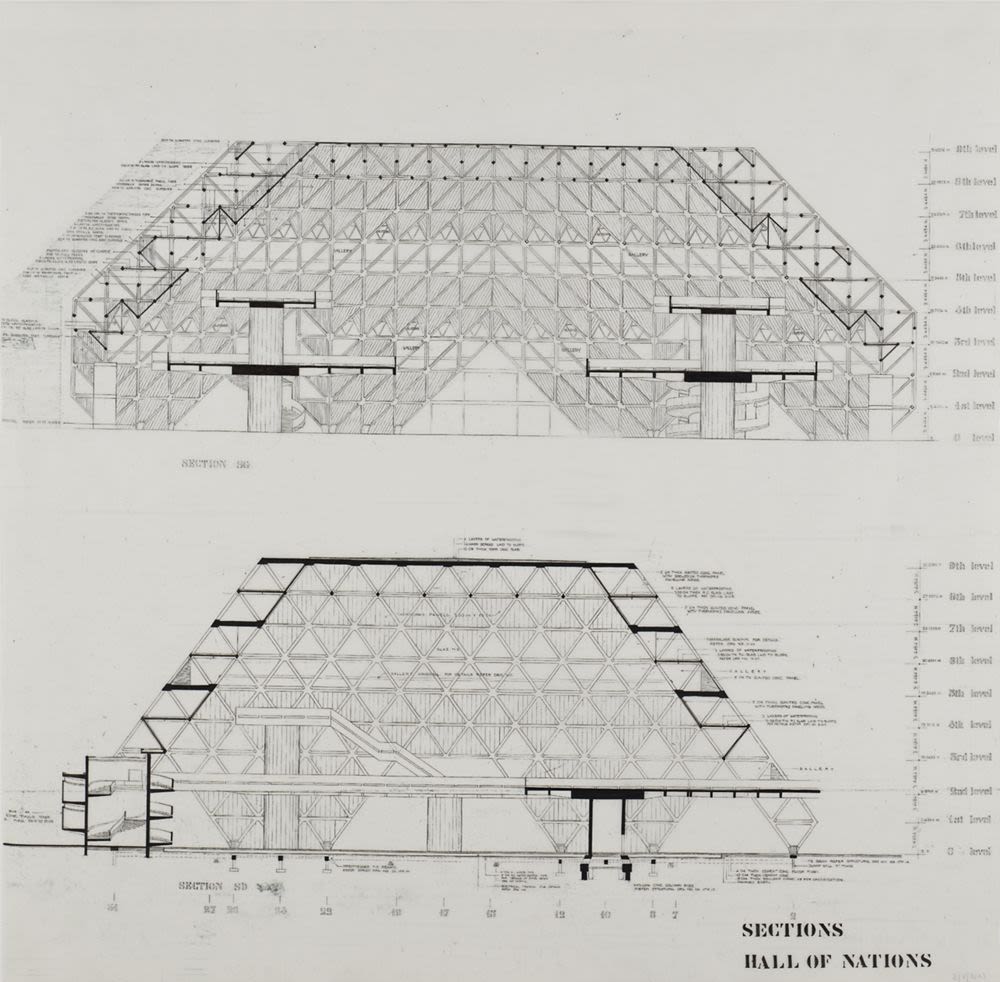 Sections SD and SG, Hall of Nations (1971–1972), New Delhi, India ...