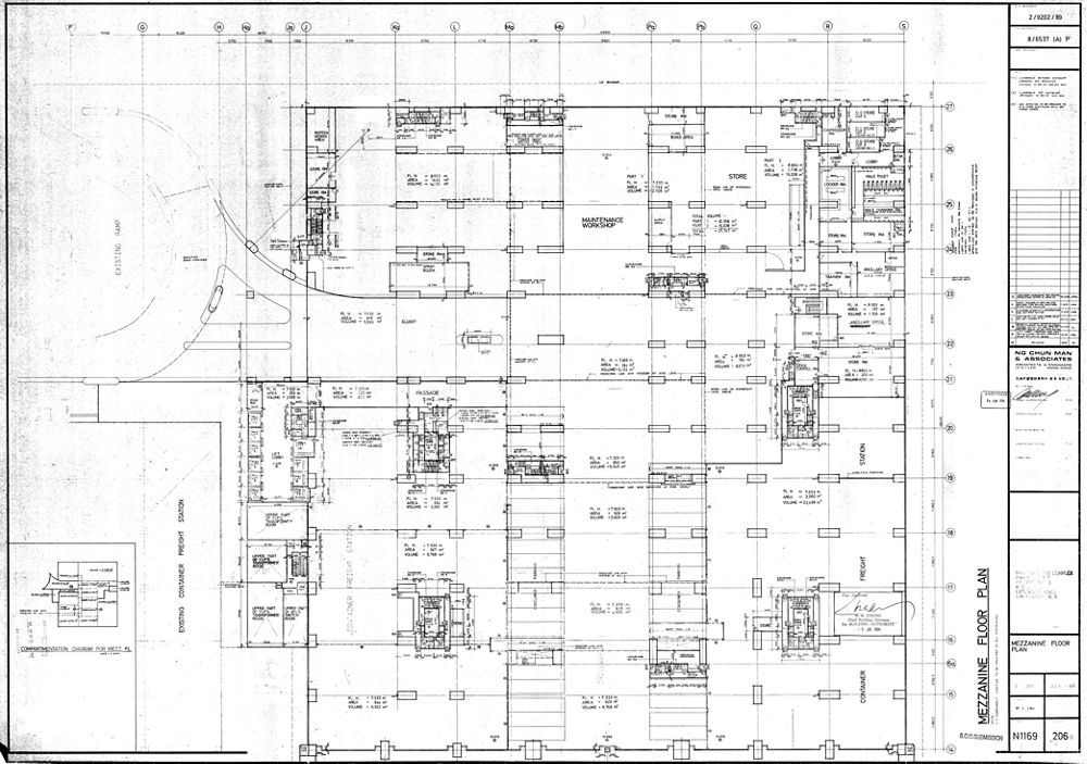 Mezzanine floor plan, ATL Container Freight Station (now ATL Logistics ...