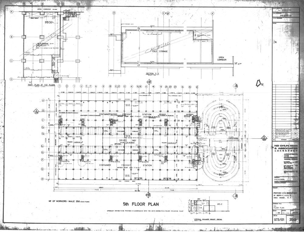 Fifth floor plan, ATL Container Freight Station (now ATL Logistics ...