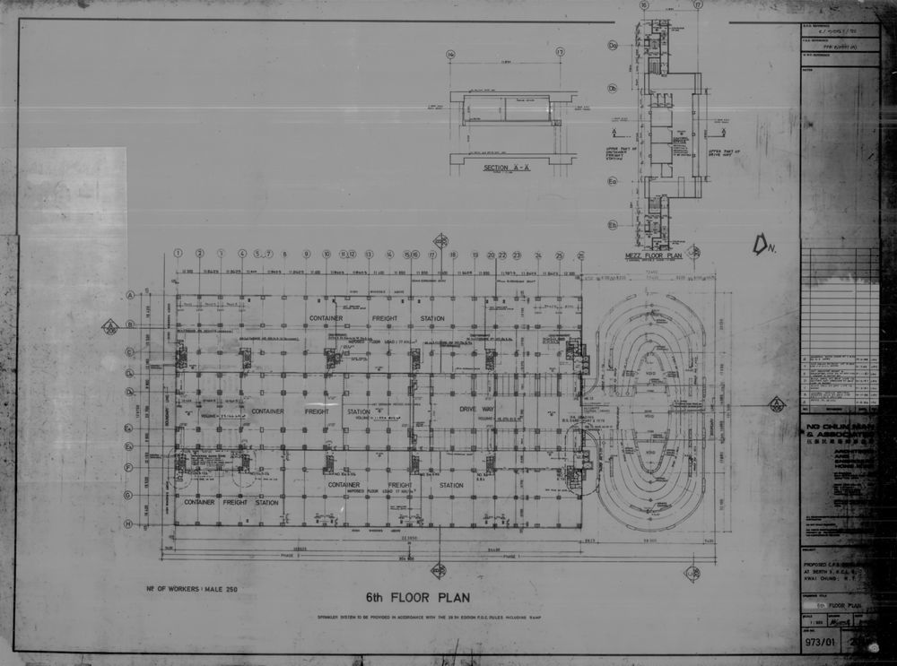 Sixth floor plan, ATL Container Freight Station (now ATL Logistics ...