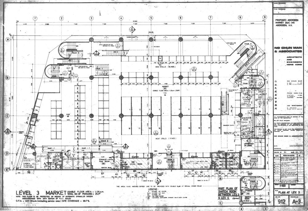 Level three (market) floor plan, Urban Council Aberdeen Market Complex ...