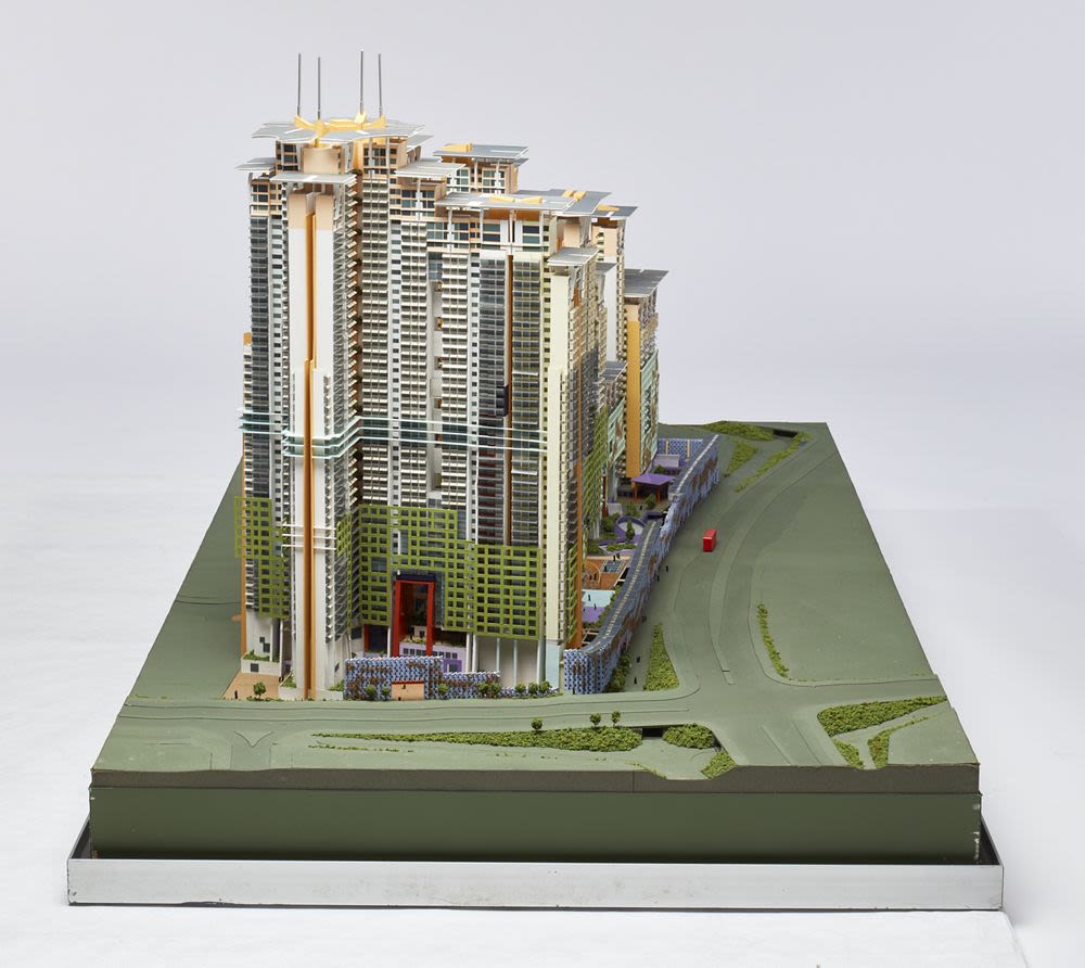 Schematic design model, Verbena Heights (1992–1997), Hong Kong (1992 ...