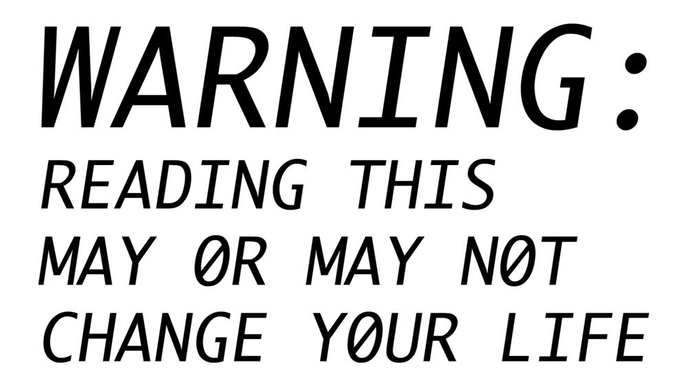 WARNING: READING THIS MAY OR MAY NOT CHANGE YOUR LIFE (ENGLISH VERSION ...