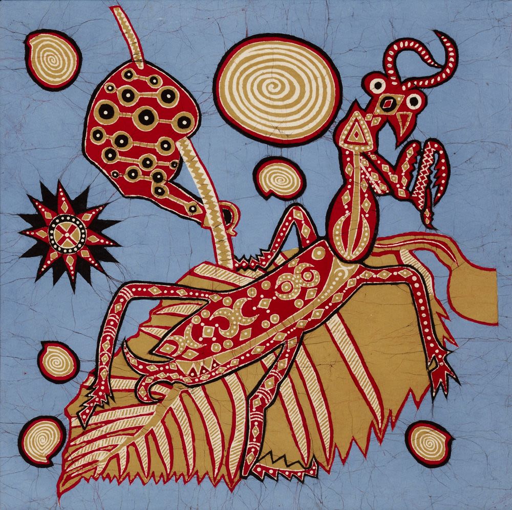 Batik ceiling panel, 'Grasshopper', Bentota Beach Hotel (1967-1969 ...