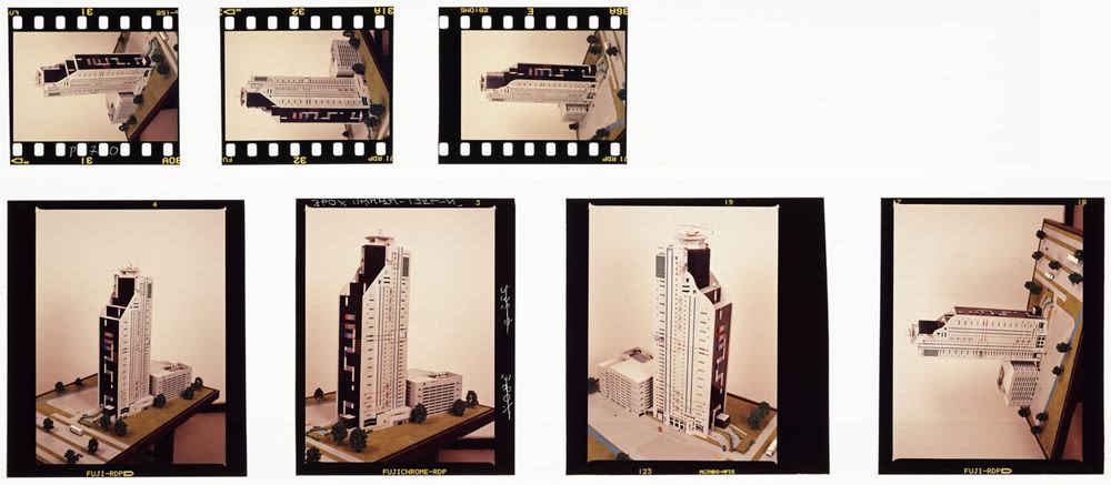 Transparencies, architectural model, Nation Tower (now Interlink Tower ...
