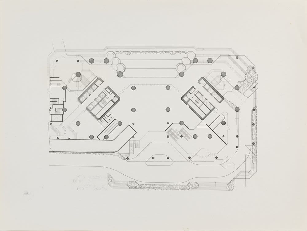 Floor plan, main lobby, Bond Centre (now Lippo Centre) (1984–1988 ...