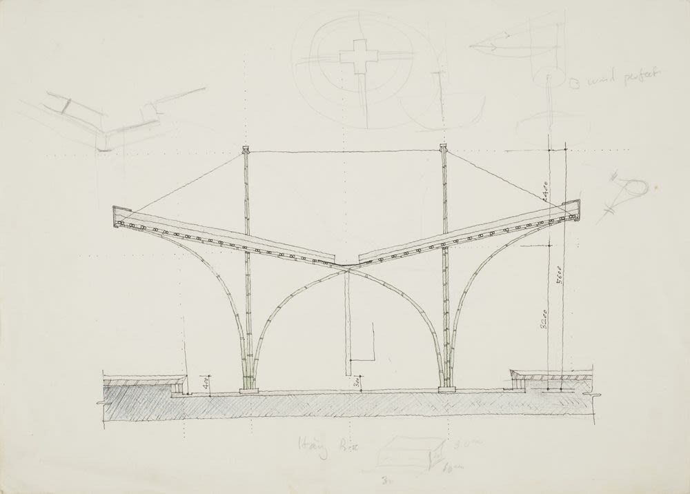Section drawing, Wind and Water Café (wNw Café) (2006), Binhduong ...