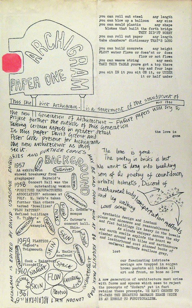 Magazine, Archigram 1 (1961) - Archigram | Objects | M+