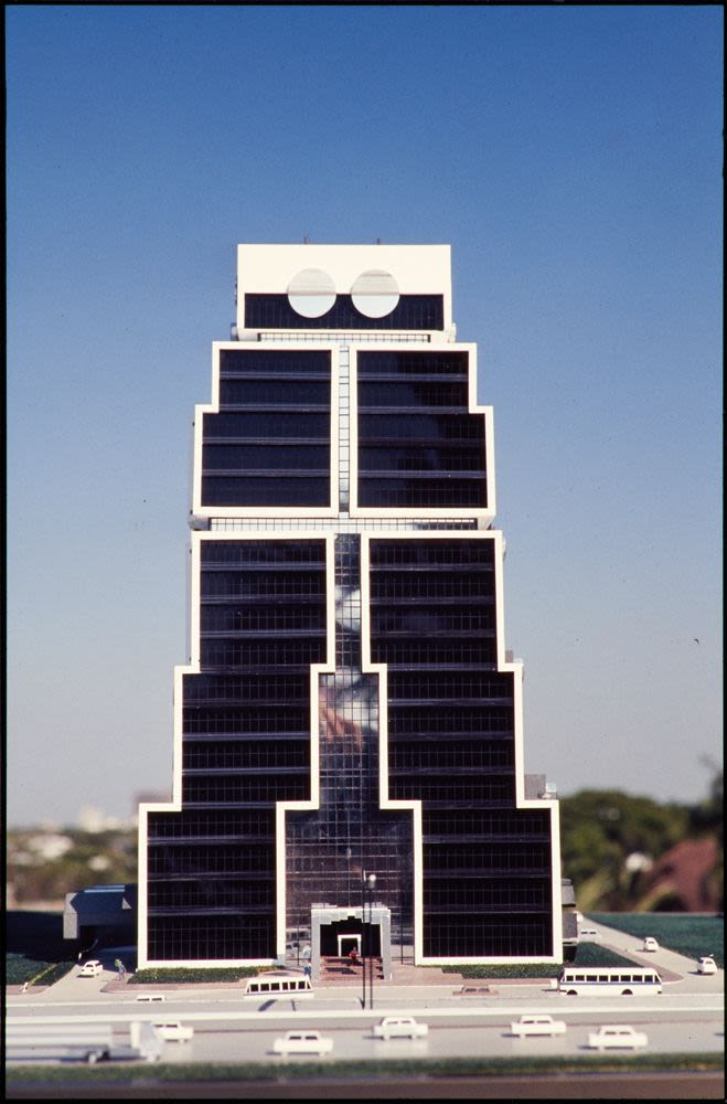 Slides, architectural model, Bank of Asia headquarters building (now ...