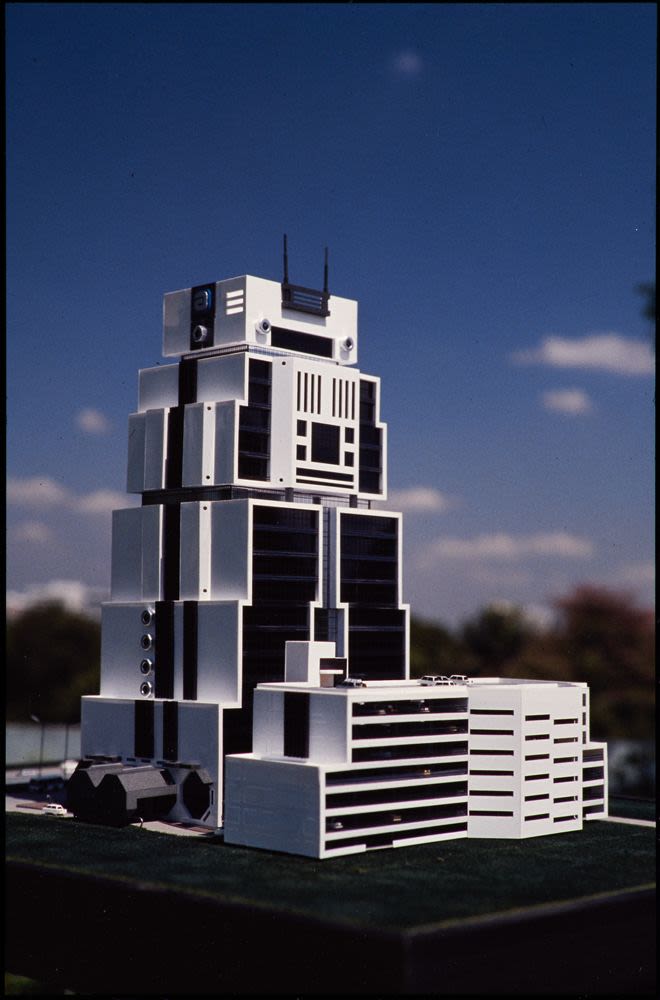 Slides, architectural model, Bank of Asia headquarters building (now ...