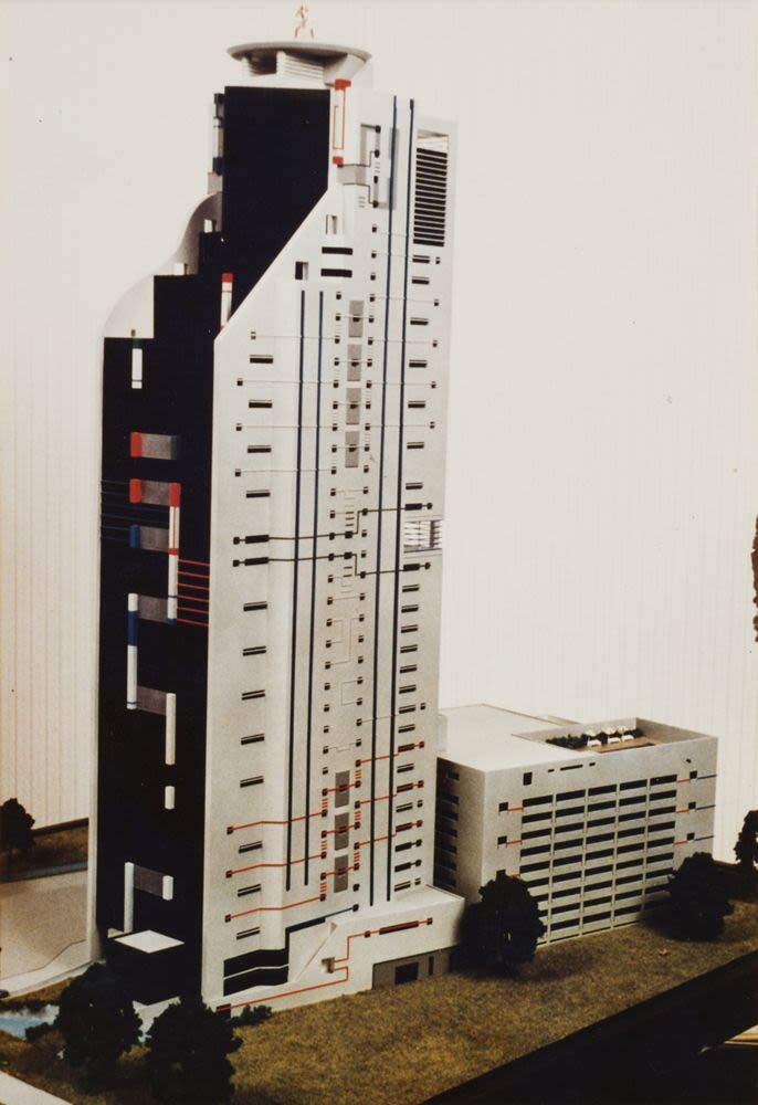 Photograph, architectural model, Nation Tower (now Interlink Tower ...