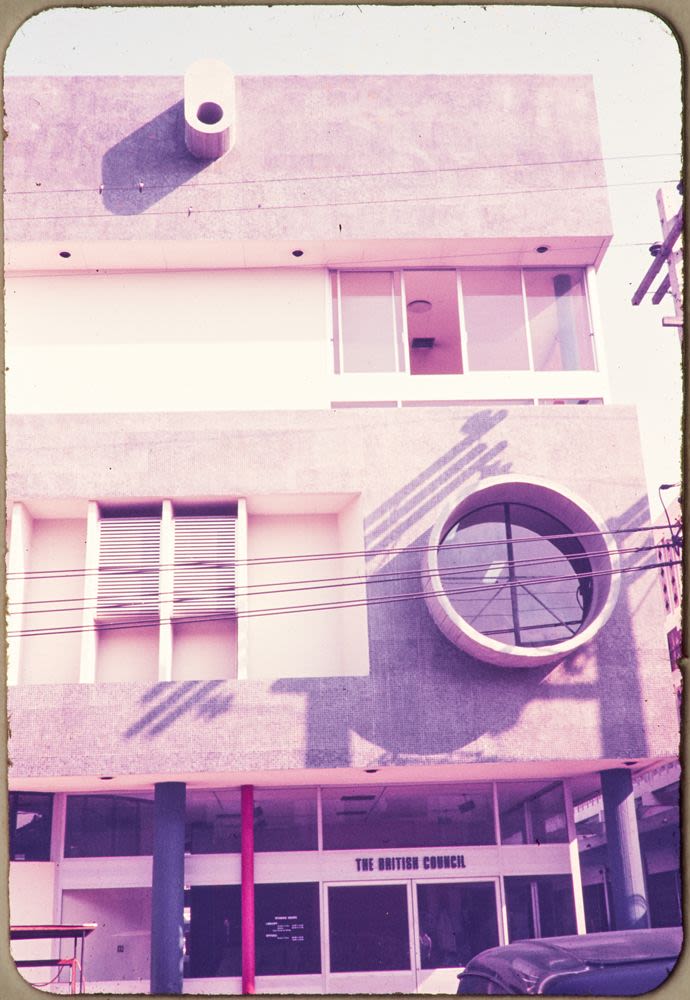 Slides, exterior views, British Council Building (1969–1970), Bangkok ...