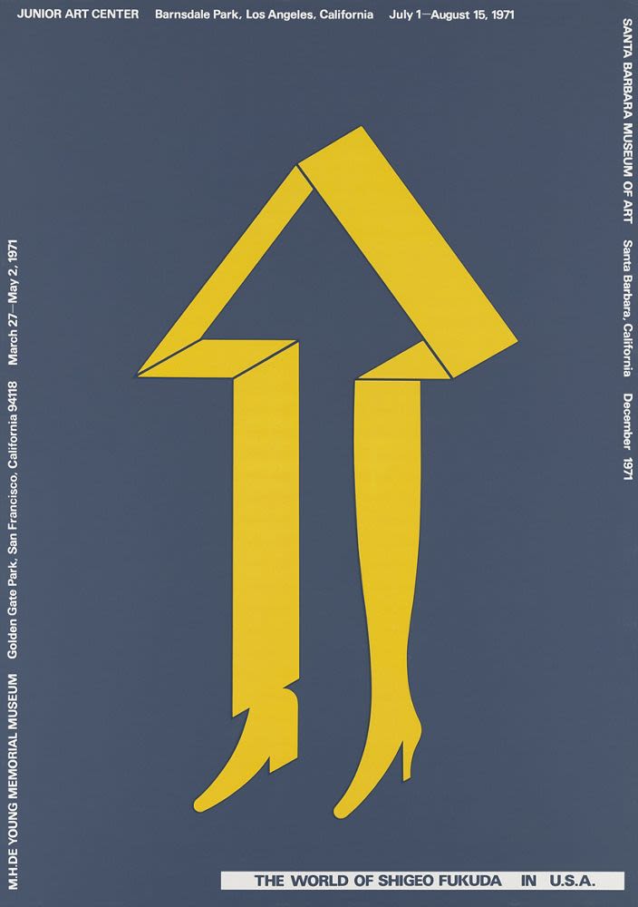 Poster, 'The World of Shigeo Fukuda in U.S.A.' exhibition (1971), M. H ...